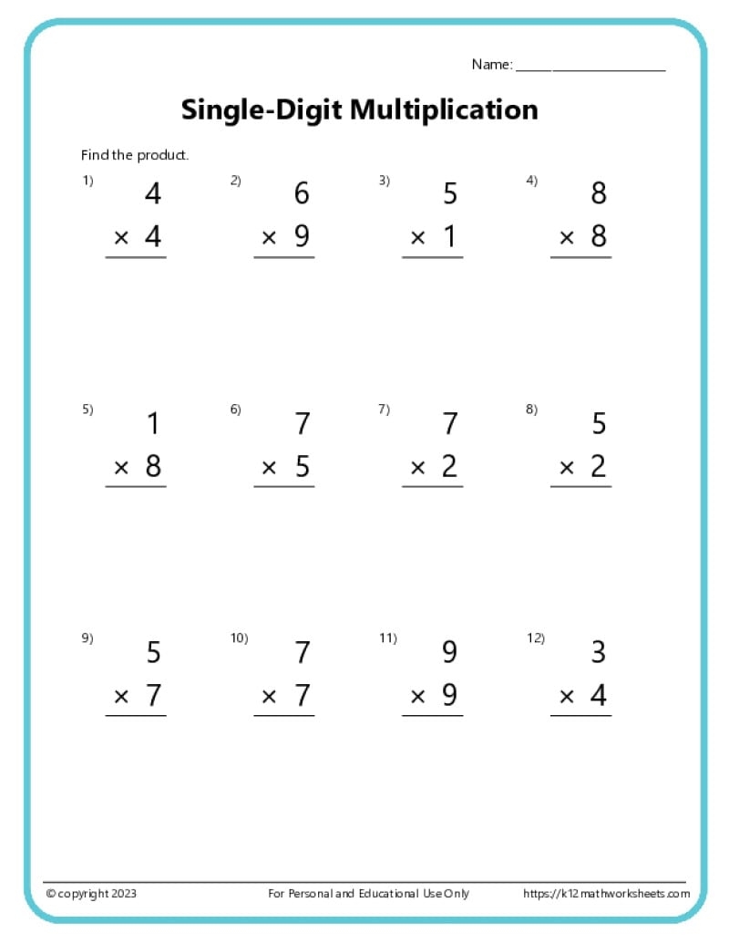 Multiplication Puzzles Worksheets - Printable Puzzle Template